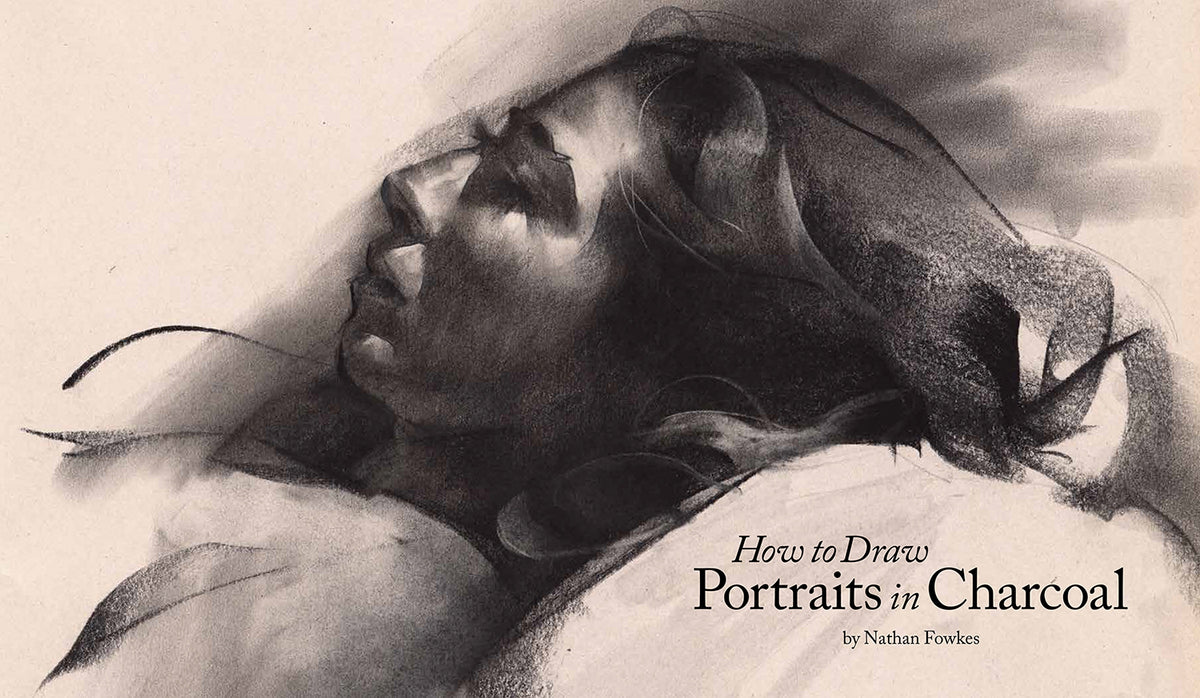 how to draw a portrait with charcoal pencils